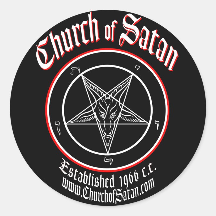 Church of Satan Decal Set Classic Round Sticker | Zazzle