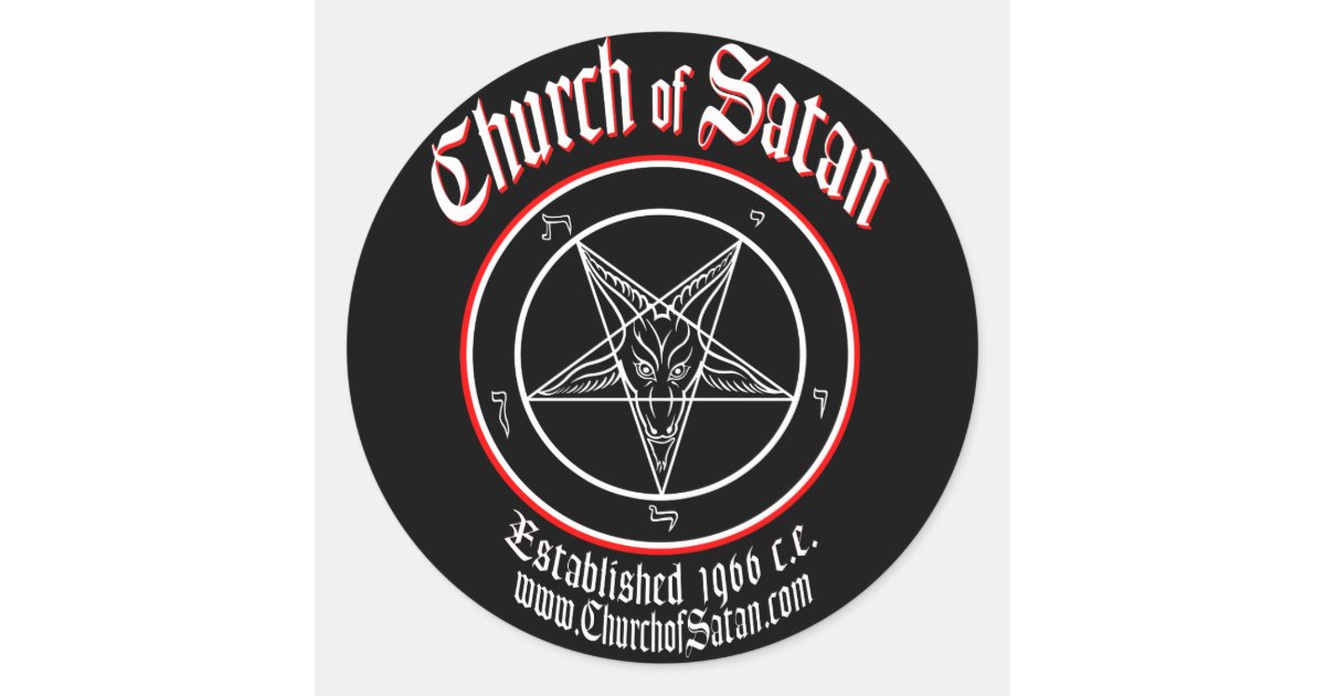 Church of Satan Decal Set Classic Round Sticker | Zazzle.com