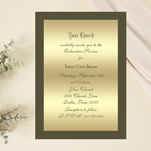 Church Ordination Invitation Cross Invitation | Zazzle