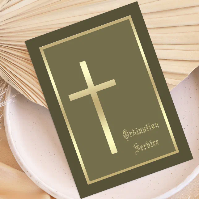 Church Ordination Invitation Cross Invitation | Zazzle
