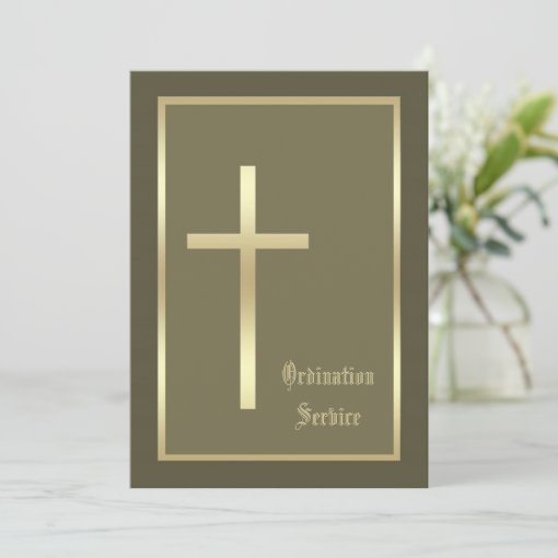 Church Ordination Invitation Cross Invitation | Zazzle