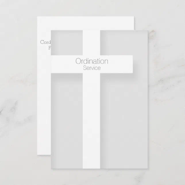 Church Ordination Modern Invitation Cross 1 | Zazzle