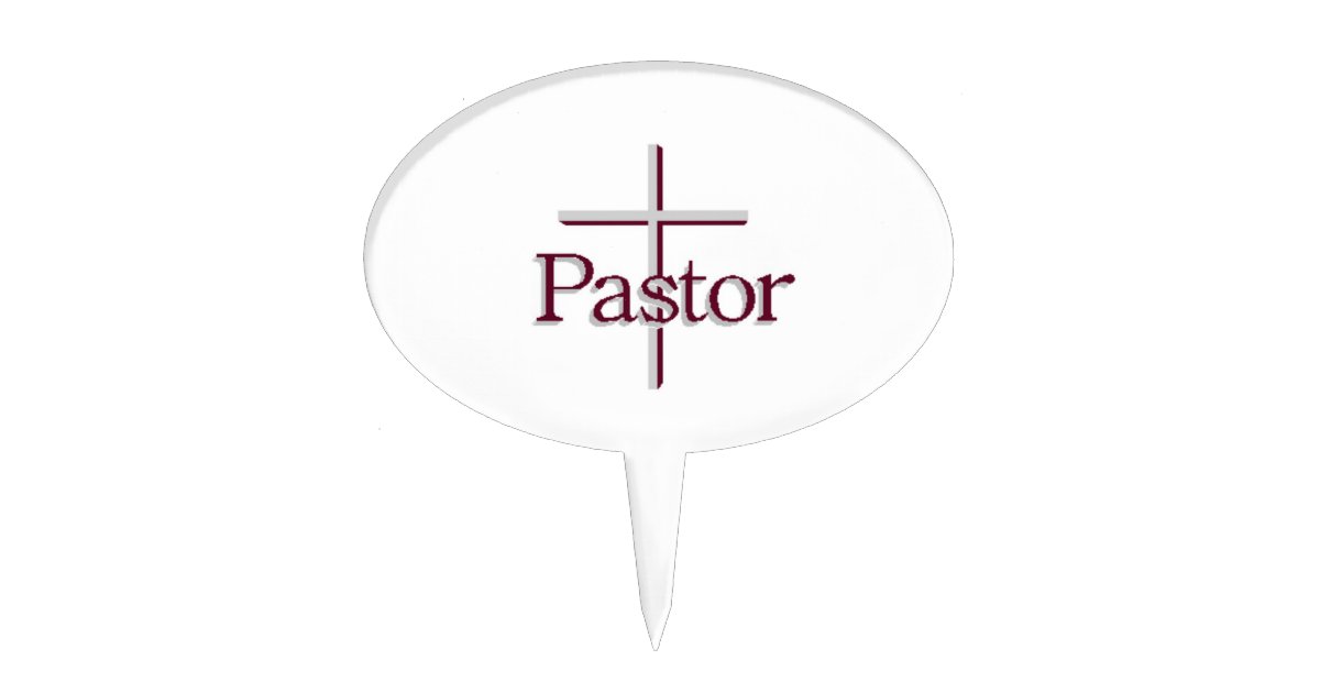 Church Pastor Cross Cake Topper | Zazzle