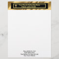 Church Pastor Elegant Gold And Black Letterhead | Zazzle