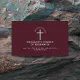 Church Pastor Modern Minimal Custom Logo Maroon Business Card | Zazzle