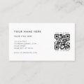 Church Pastor Modern QR code Custom Logo Navy Business Card | Zazzle