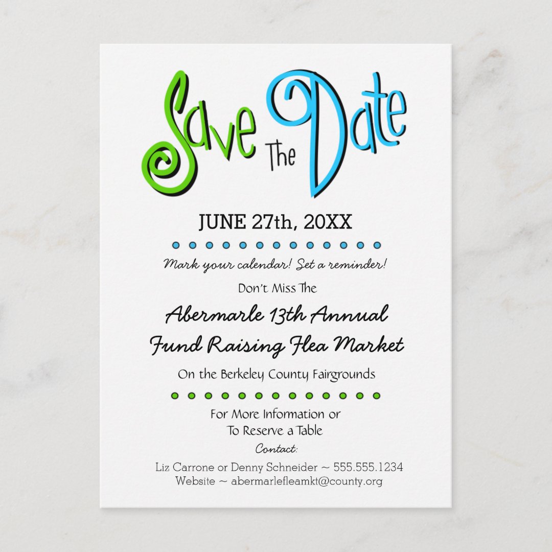 Church, School, Business Event Save the Date Announcement Postcard | Zazzle