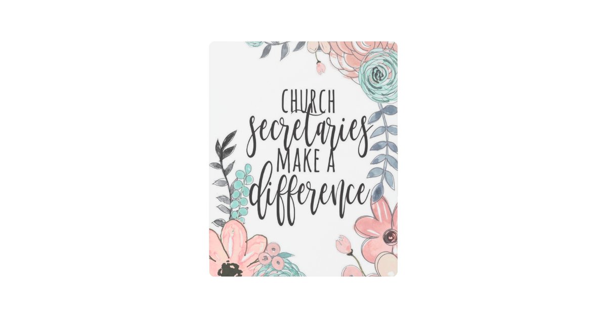 Church Secretaries Metal Art Sign | Zazzle
