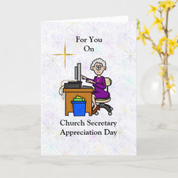 Church Secretary Appreciation Day Card | Zazzle