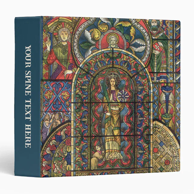 Church Stained Glass Window, Vintage Architecture Binder | Zazzle