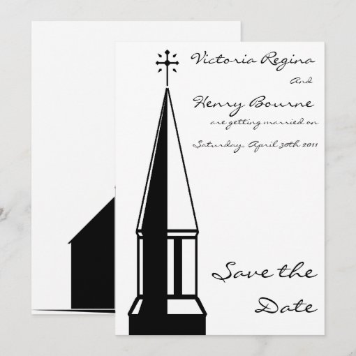 Church Steeple Save the Date Invitation | Zazzle