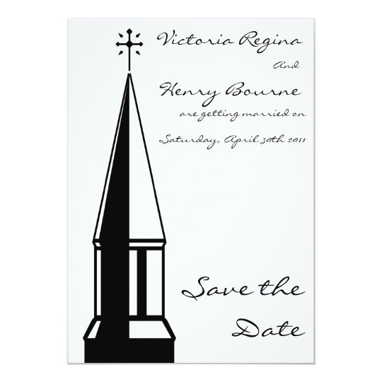 Church Steeple Save the Date Invitation | Zazzle.com