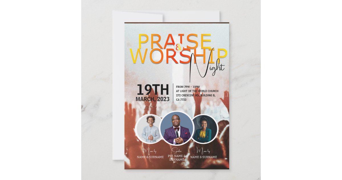 Church Sunday Service Customizable Flyer Design Invitation | Zazzle