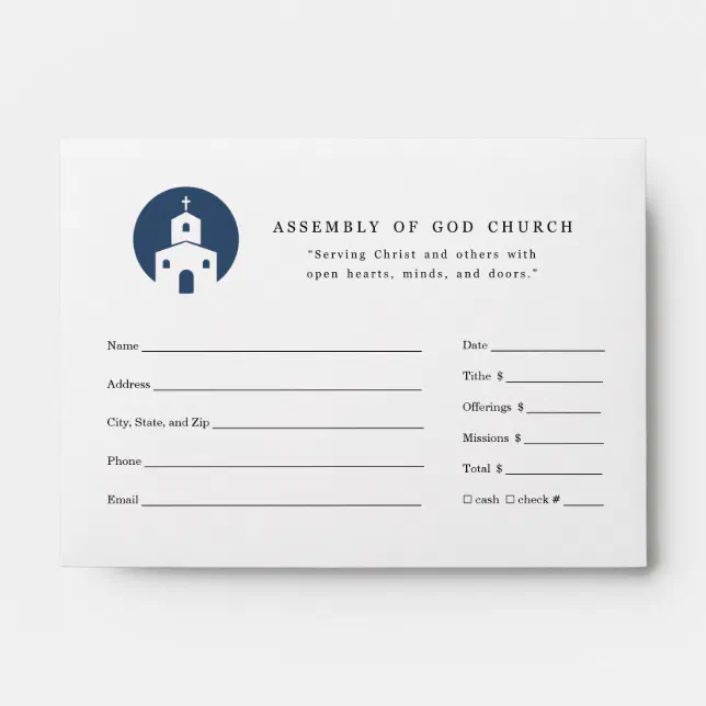 Church Tithing Envelope | Zazzle