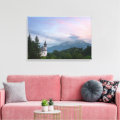 Church with Alps mountains at sunset Canvas Print | Zazzle