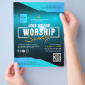 Church Worship Sunday Marketing Advertisement Flyer | Zazzle