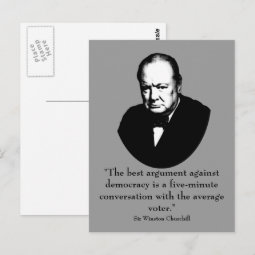 Churchill and Funny Quote Postcard | Zazzle