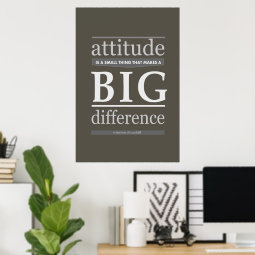 Churchill attitude is a small thing that makes big poster | Zazzle