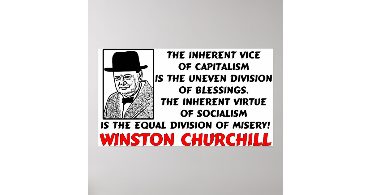 Churchill: Socialism Is Misery! Poster | Zazzle