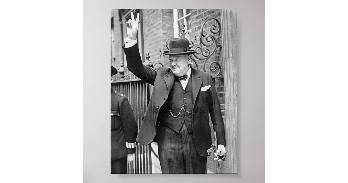Churchill V sign Poster | Zazzle