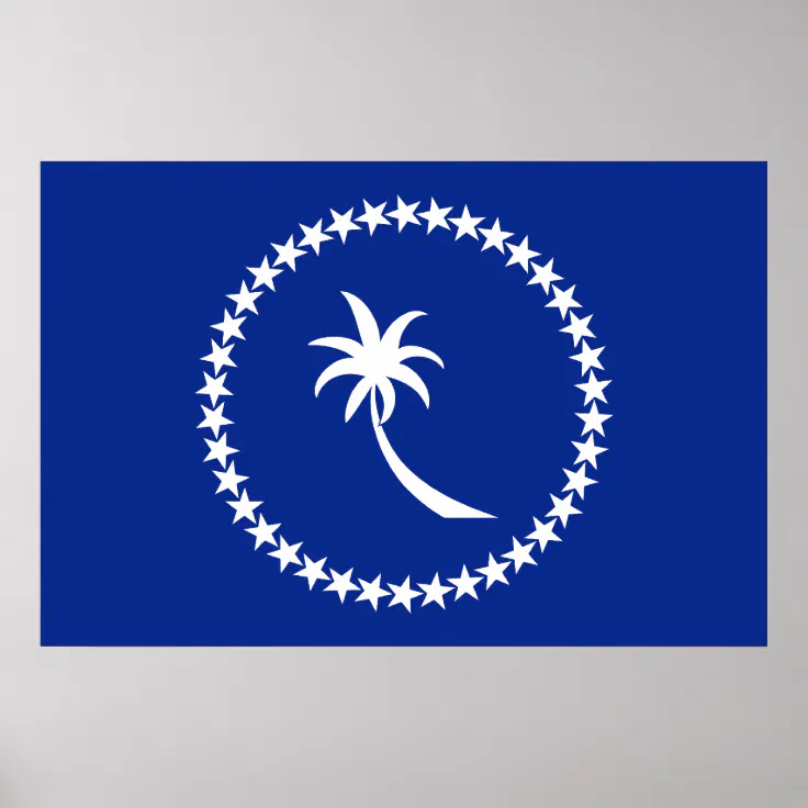 Chuuk, Micronesia flag Poster | Zazzle
