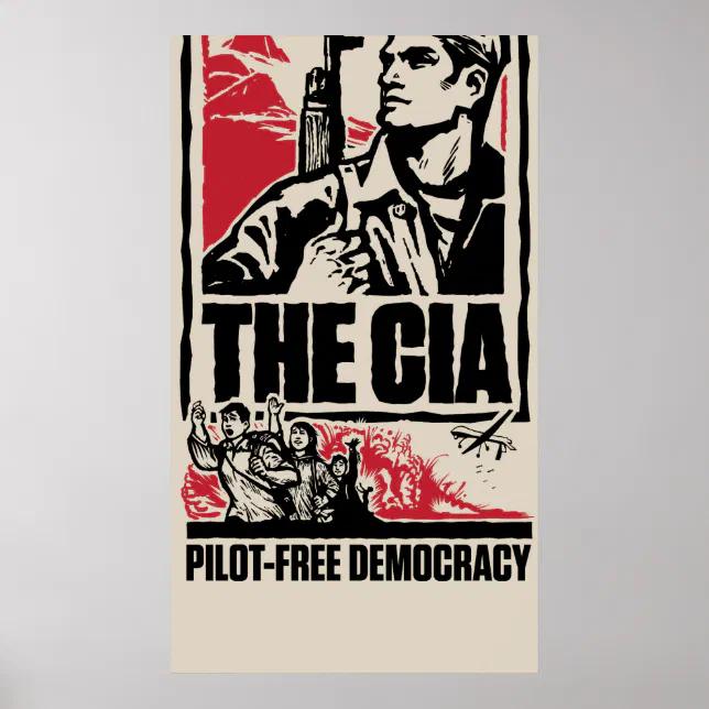 CIA Pilot-Free Democracy Poster | Zazzle