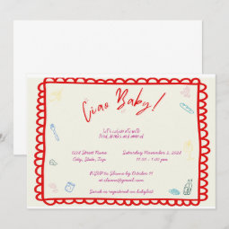 Ciao Baby Italian Themed Shower Invitation | Zazzle