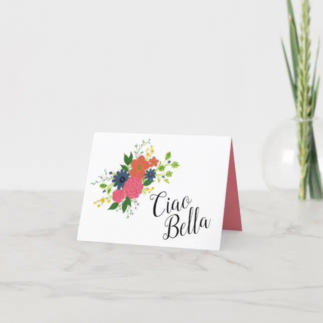 Ciao Bella greeting card. Thank You Card | Zazzle