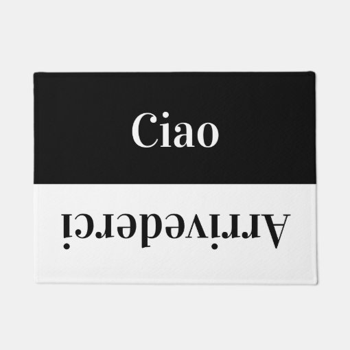 Ciao - greetings in Italian Doormat | Zazzle