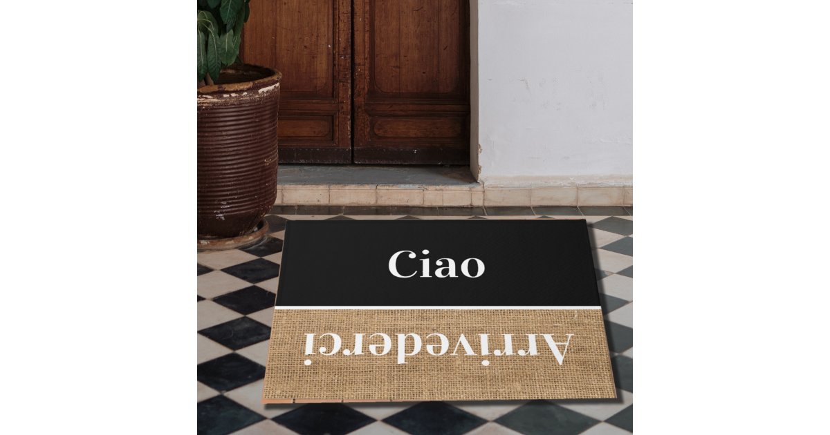 Ciao - greetings in Italian no4 Doormat | Zazzle