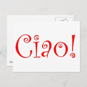 ciao postcard | Zazzle