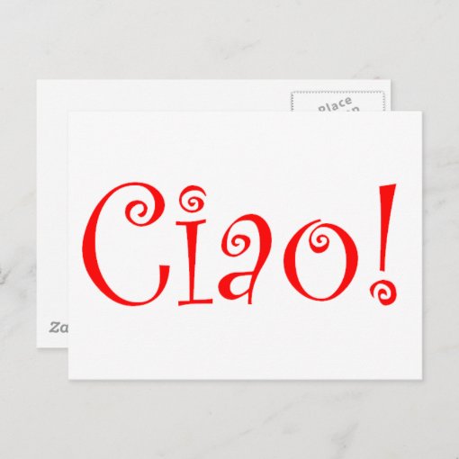 ciao postcard | Zazzle