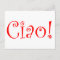 ciao postcard | Zazzle