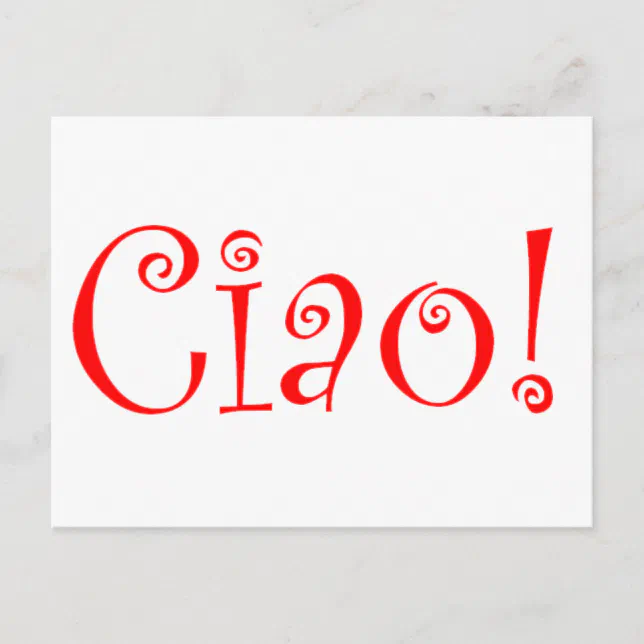 ciao postcard | Zazzle