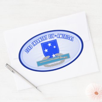 CIB 23 Inf Div (Americal) Oval Sticker | Zazzle