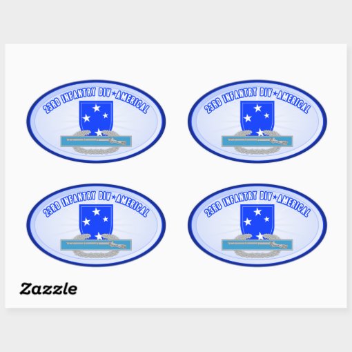 CIB 23 Inf Div (Americal) Oval Sticker | Zazzle
