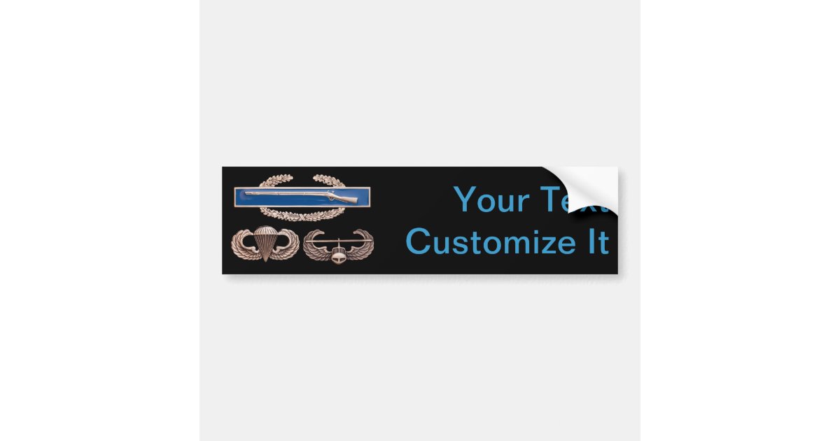 CIB Airborne Air Assault Bumper Sticker | Zazzle