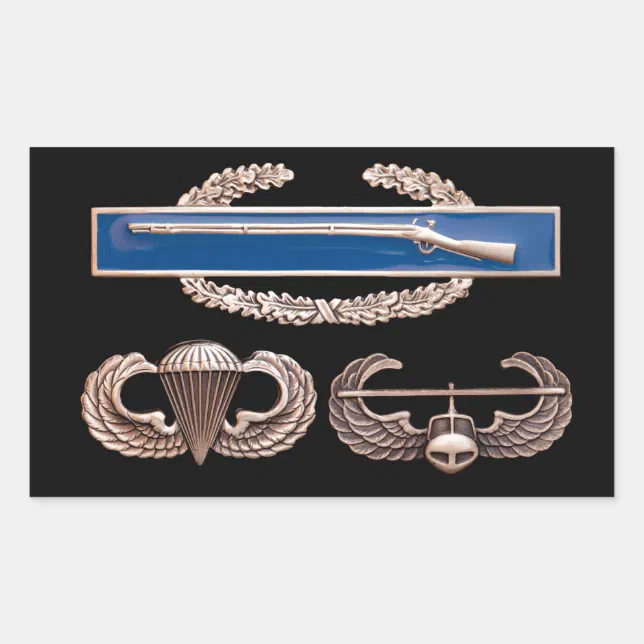 CIB Airborne Air Assault Rectangular Sticker | Zazzle