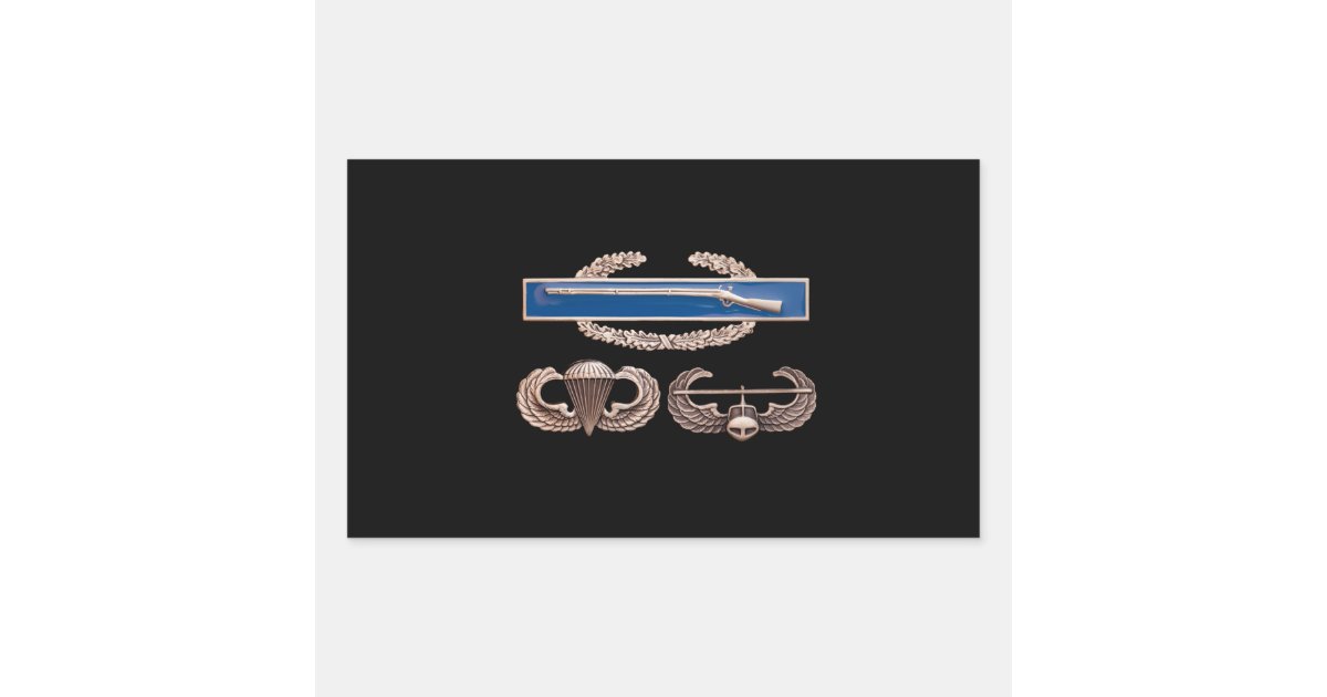 CIB Airborne Air Assault Rectangular Sticker | Zazzle