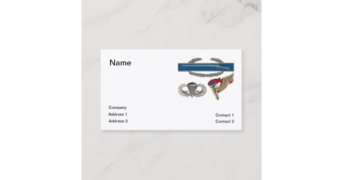 CIB Airborne Pathfinder Business Card | Zazzle