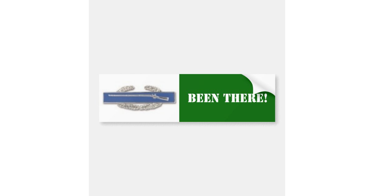 CIB badge, BEEN THERE! Bumper Sticker | Zazzle