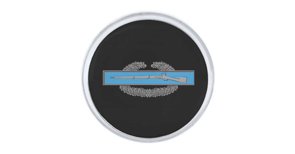 CIB Combat Infantry Badge Silver Finish Lapel Pin | Zazzle
