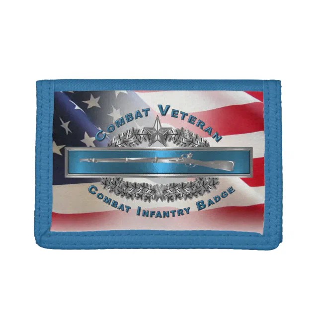 CIB Star Combat Veteran-Combat Infantryman Badge Trifold Wallet | Zazzle