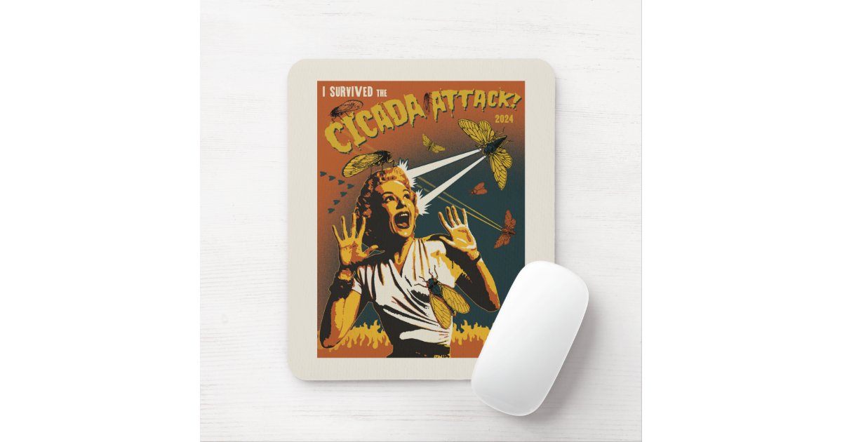 Cicada Screaming Lady 2024 Mouse Pad | Zazzle