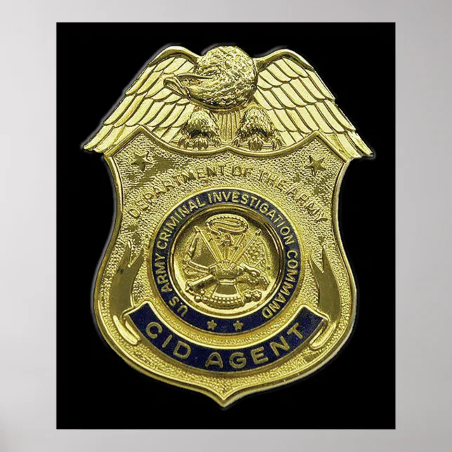 CID AGENT BADGE AMERICAN US USA Army Criminal Inve Poster | Zazzle