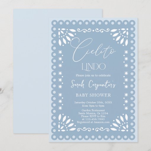 Cielito Lindo Baby Shower Boy Invitation | Zazzle