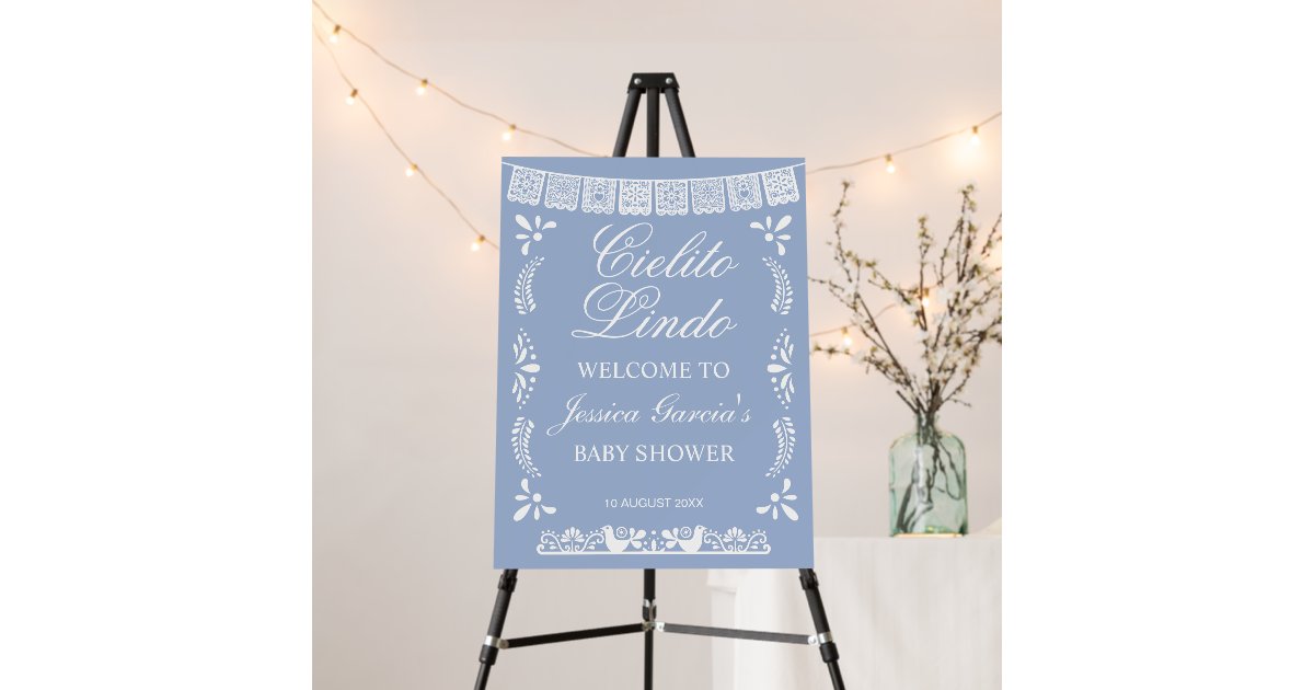 Cielito Lindo Baby Shower Welcome Sign Foam Board | Zazzle