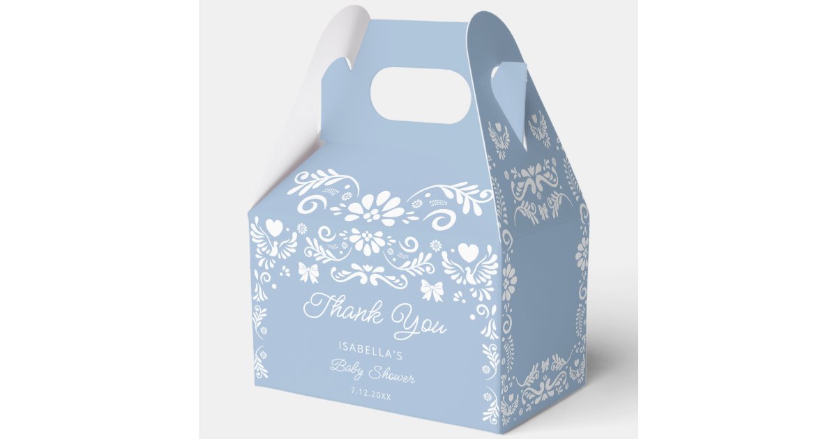 Cielito Lindo Blue Baby Shower Favor Boxes | Zazzle