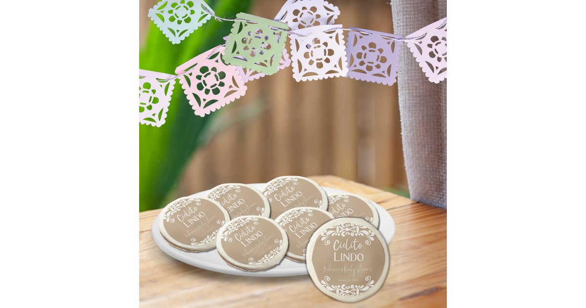 Cielito Lindo Mexican Fiesta Baby Shower Favor Sugar Cookie | Zazzle