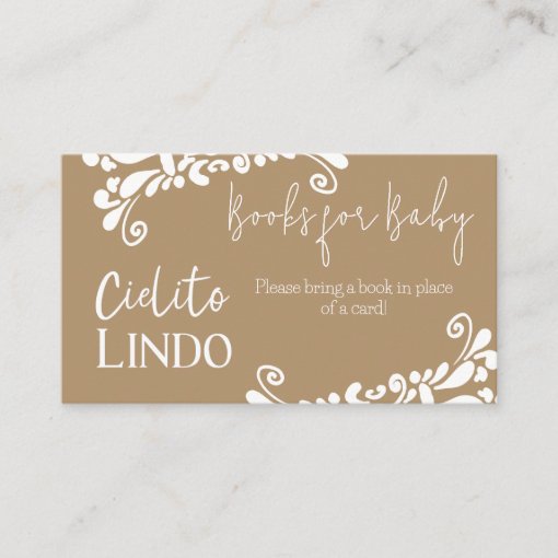 Cielito Lindo Mexican Fiesta Books for Baby Shower Enclosure Card | Zazzle